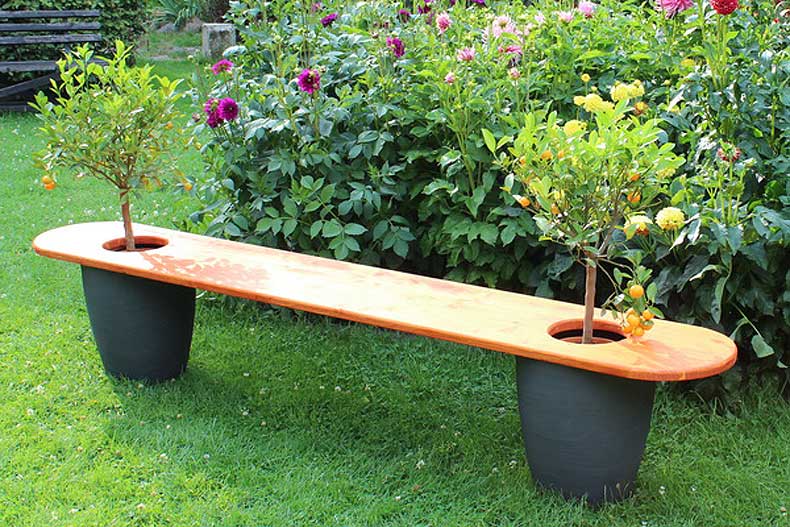 Spannende Gartenbank Selbst Bauen Fotos
